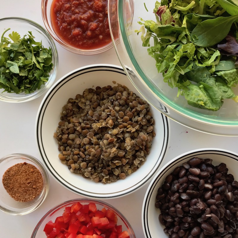 Lentil Taco Bowl - Lean Bellas Kitchen